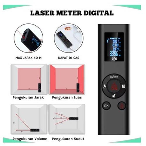 Jual Meteran Laser Digital 40M Laser Pengukur Jarak 40 meter Laser ...