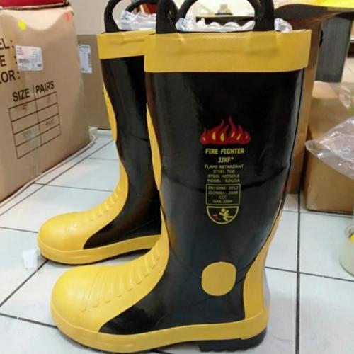 Jual SEPATU PEMADAM KEBAKARAN JJXF / FIREMAN BOOTFIRE FIGHTER MURAH ...