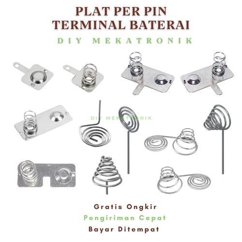 Jual Plat Pin Terminal 2x Baterai AA AAA Seri PCB Batere 2A 3A - AAA ...