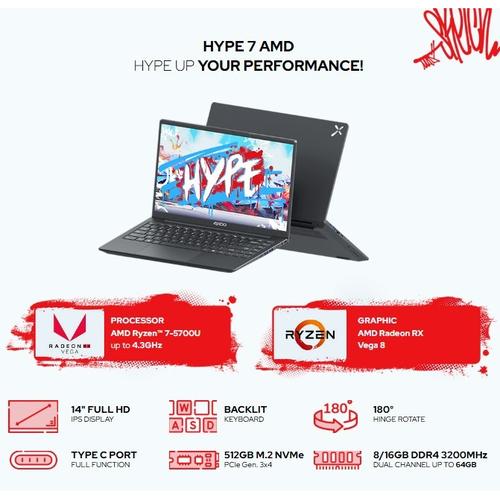Jual Axioo Mybook Hype 7 Notebook - Grey ( R7-5700U / 16GB / 512GB SSD ...