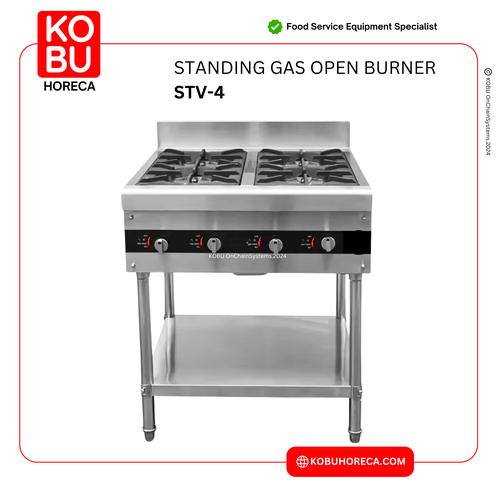 Jual Kompor Gas Standing 4 Tungku Gas Open Burner Stove Stainless Steel ...