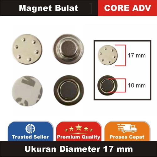 Jual Magnet Pin / Magnet Name Tag Dada Caution Bulat 17 mm - Kota ...