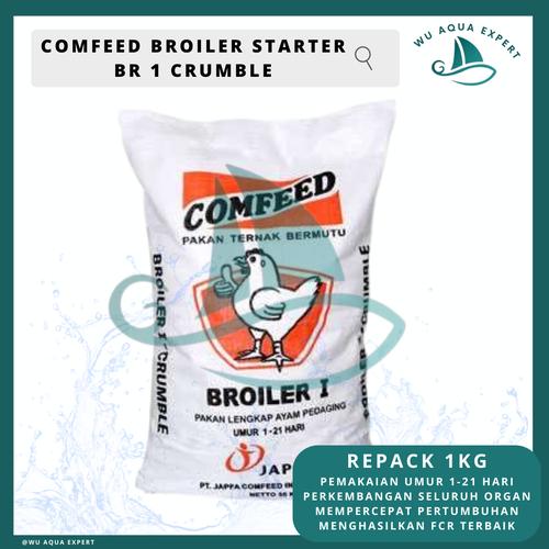 Jual Repack 1kg Comfeed Broiler Starter BR 1 Crumble Pakan Ayam ...