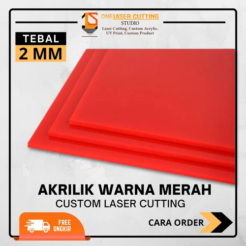 Jual Akrilik Warna Merah Lembaran Custom Lasercut | Akrilik Lembaran ...