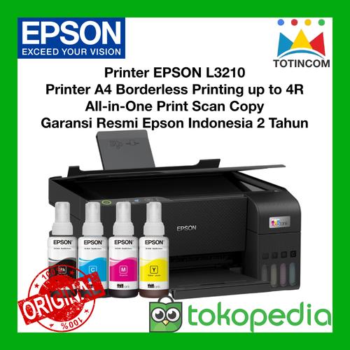 Promo Printer Epson l3210 Inkjet Tinta Original Print Scan Copy ...
