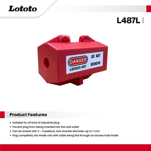 Jual LOTOTO Safety Loto Rotating Electrica Plug Lockout 220v Plugs ...