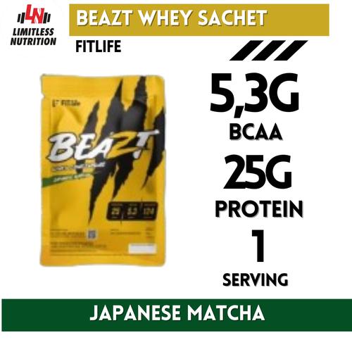 Jual Fitlife Beazt Whey Concentrate Sachet - 1 Sachet - Japanese Matcha ...