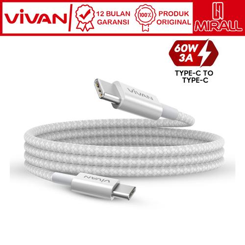 Jual VIVAN VORCC100 Cable Data For iPhone 15/16 Type C TO C Type-C to Type-C Power Delivery ...