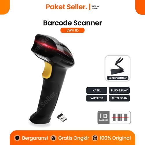 Jual Barcode Scanner 1D Wireless USB Auto Scan untuk Kasir Scan Barcode ...