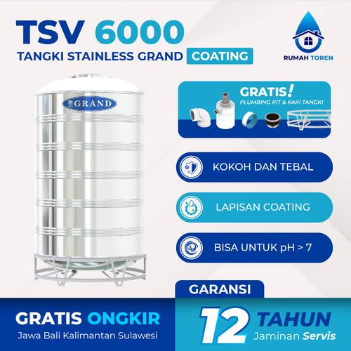 Jual Tangki Tandon Toren Air Stainless Coating Grand TSV 6000 Teruji ...
