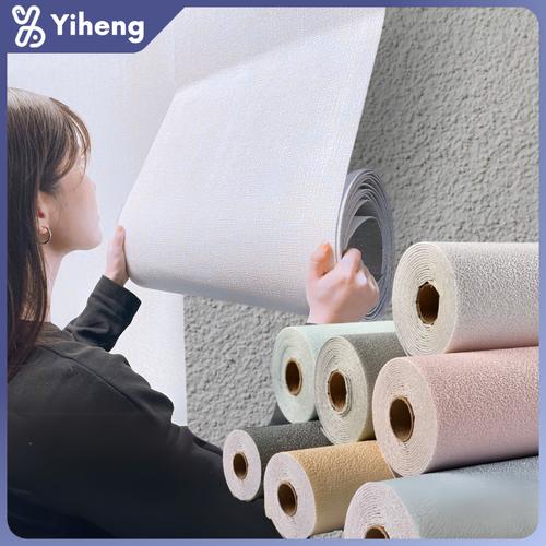 Promo Wallpaper Foam Linen Roll Serat Linen Wallpaper Dinding Polos ...