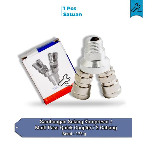 Jual Sambungan Selang Angin Kompresor Cabang 2 / Multi Pass Quick ...