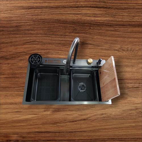 Jual Kitchen Sink Modern Luxury 7545 Black/Bak Cuci Piring Hitam ...