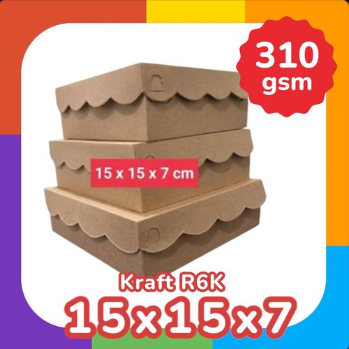 Jual BOX R6 KRAFT - 15x15x7 Kotak Kemasan Makanan Snack Bahan Kraft ...