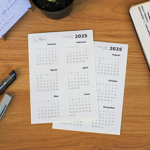 Jual 2025 Calendar Sticker - Stiker Kalender Planner, Jurnal, Bujo ...
