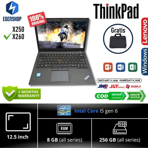 Jual Lenovo ThinkPad Intel Core X250 i5 Gen 5 X260 i5 Gen 6 RAM 8GB SSD ...