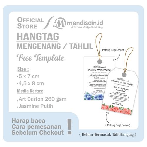 Jual Hangtag Tahlil - Kartu Mengenang 40/100 Hari wafat - Hang tag ...
