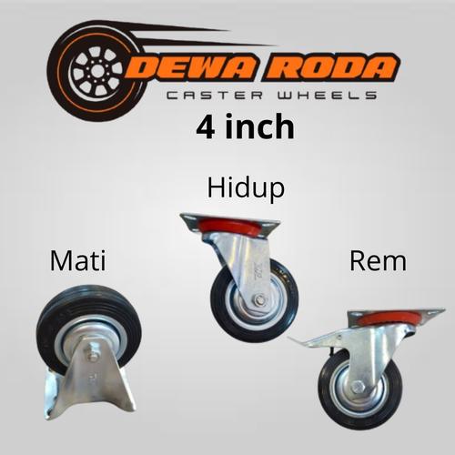 Jual Roda Troli 4 Inch Karet Hitam - MATI - Jakarta Barat - DEWA RODA ...