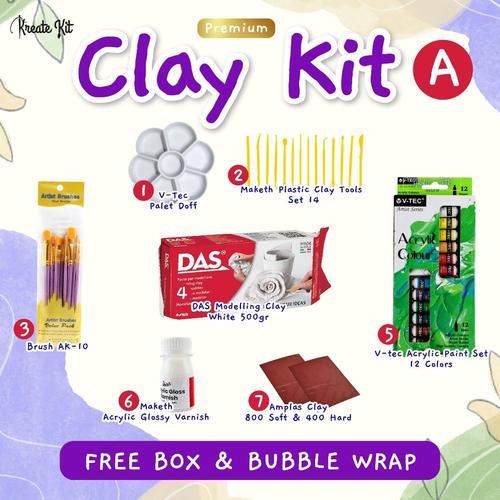 Jual Diy Clay Kit Set Lengkap Premium 500 Gr & 1 Kg Kerajinan Tanah ...