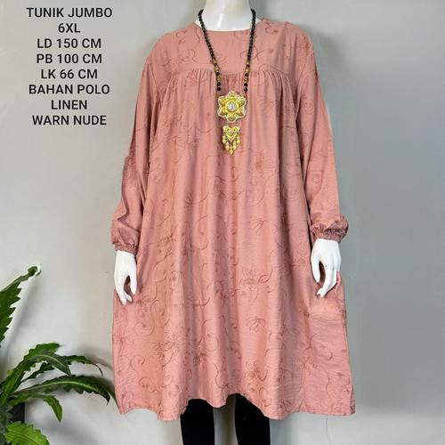 Jual Tunik Wanita Super Jumbo Ld 150 Cm Model Full Bordir Kekinian - Plum, 6XL - Jakarta Barat ...