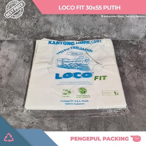 Jual Plastik HD Loco FIT Putih 30 / Kantong Kresek HDPE Tebal isi 40 ...
