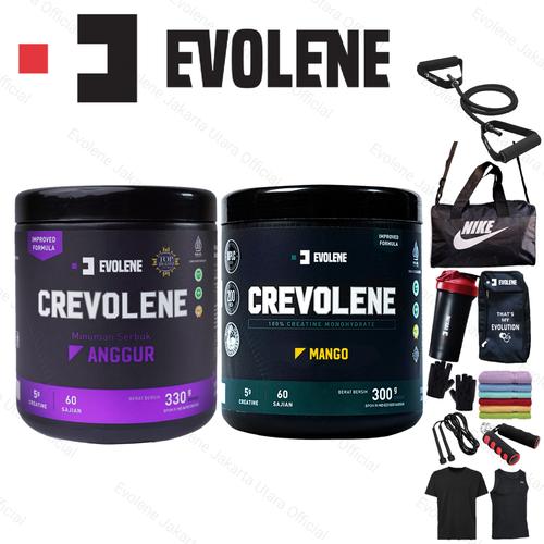 Jual CREVOLENE CREATINE MONOHYDRATE EVOLENE | 330gr 60 Serving Bpom ...