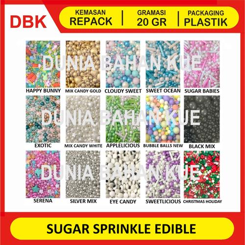 Jual SUGAR SPRINKLE TRIMIT EDIBLE SPRINKLE - 20 GR / HIASAN KUE ...