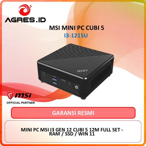 Promo MINI PC MSI I3 GEN 12 CUBI 5 12M FULL SET - RAM / SSD / WIN 11 ...