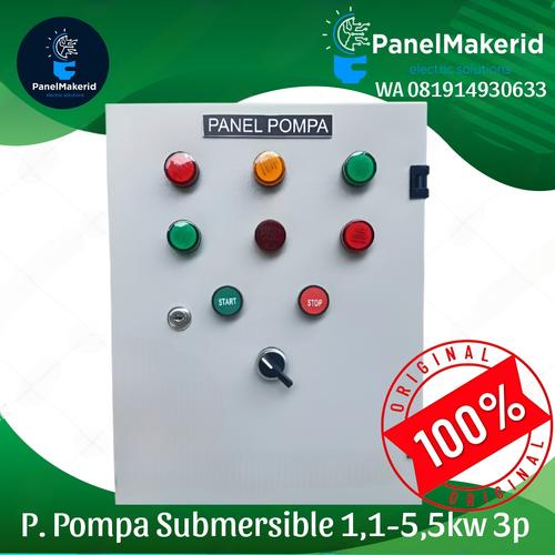 Jual panel pompa submersible 3phase otomatis wlc omron + proteksi ...