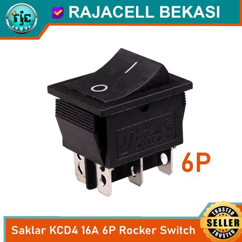 Jual Saklar KCD4 16A 6Pin Power Rocker Switch ON OFF 220V 250V - Kota ...