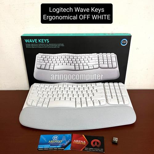 Jual Keyboard Logi tech Wave Keys Ergonomical OFF WHITE - Kota ...