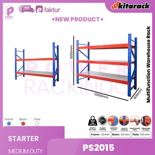 Jual KITARACK PS2015 Starter Rak Gudang Serbaguna 500KG Frame Biru ...