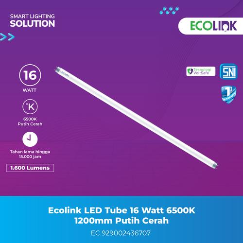Promo Ecolink Lampu LED Tube 16W 1200mm 765 CDL Cahaya Putih 6500 ...