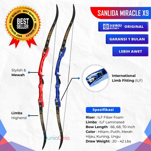 Jual Busur Panah Import Jandao Sanlida X9 Miracle Recurve Bow - 70 inch ...