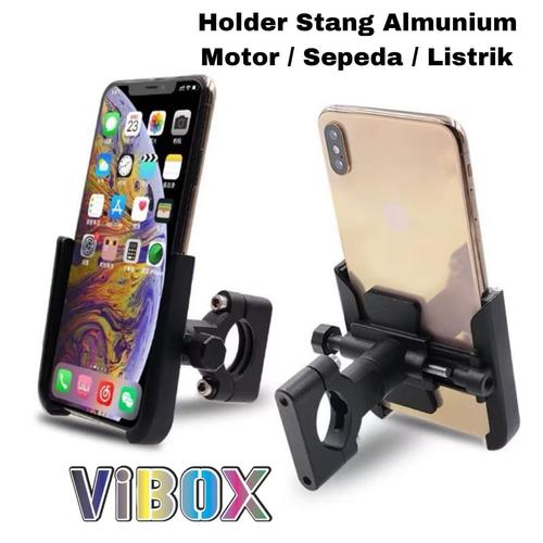 Promo HOLDER HP MOTOR STANG BAHAN BESI FULL METAL ALUMINUM UNIVERSAL HM ...