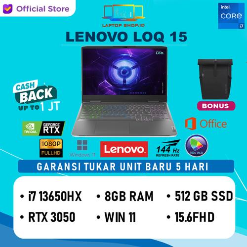 Promo LENOVO LOQ Gaming 15 i7 13650 RTX3050 16GB 512GB W11+OHS 15” FHD ...