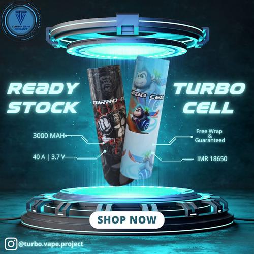 Jual Turbo Cell 3000mAh 40A 18650 Battery 100% Authentic by Turbo Vape Project - Turbo Battery ...