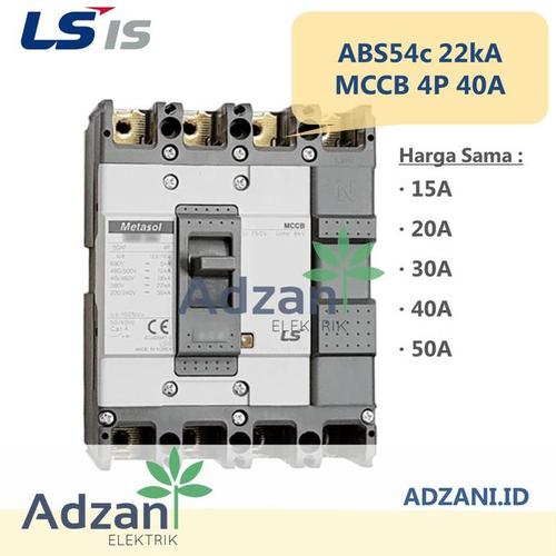 Jual MCCB 4P 40A 22KA ABS54C LS METASOL LSIS BEST QUALITY - Kota Tangerang Selatan - CONCRETE ...