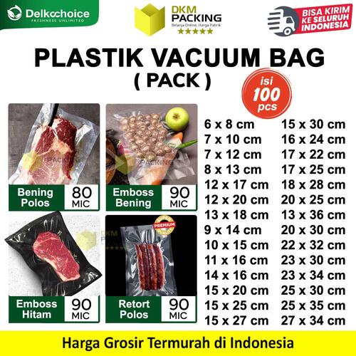 Jual (PACK) Plastik Vacuum Bag POLOS EMBOSS Vacum Vakum Sealer Makanan ...