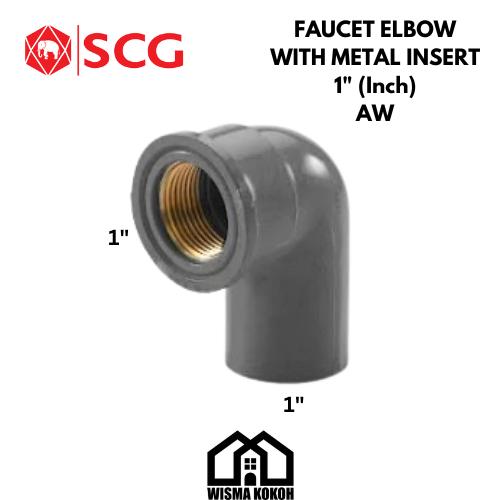 Jual SCG FAUCET ELBOW WITH METAL INSERT / KENI DRAT DALAM KUNINGAN PVC ...