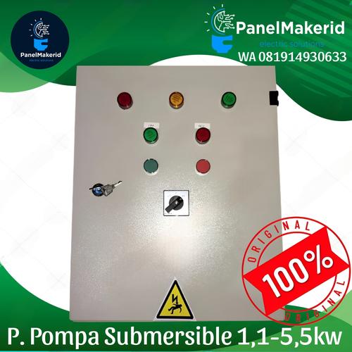 Jual panel pompa submersible 3phase otomatis wlc omron - plat 1,2mm, 2 ...