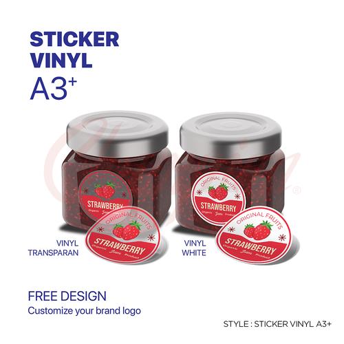 Jual Sticker Label Vinyl/Sticker Kemasan Makanan&Minuman Vinly white ...