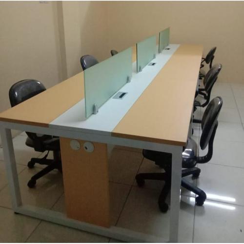 Jual Meja partisi kantor workstation staf 6 orang seater kaca metal ...
