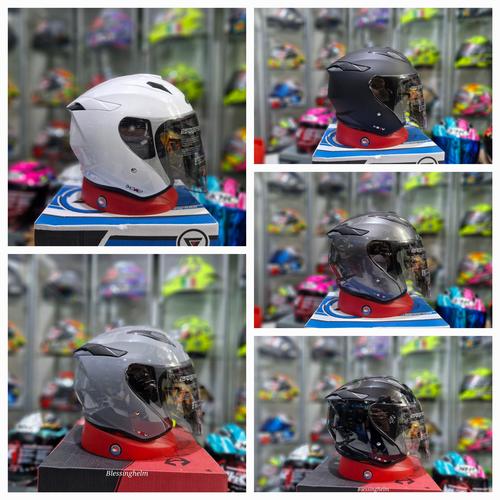Jual GM KING FIGTER ULTRA SOLID HELM OPEN FACE VISOR LIGH SMOKE - Kab ...