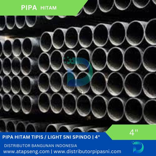 Jual Pipa Hitam Tipis / Light SNI Spindo 4 inch Panjang 6 m (Free ...