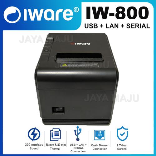 Jual PRINTER POS KASIR THERMAL IWARE IW-800 USB + LAN + SERIAL HIGH ...