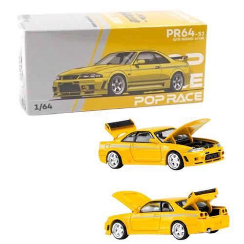Jual Poprace 1/64 Pop Race Nissan Skyline GTR R33 400R Nismo Yellow ...