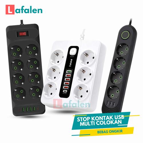 Jual Stop Kontak Colokan Listrik Power Socket Port USB Fast Charging 3/4/6/8/10 Lubang - Kabel ...
