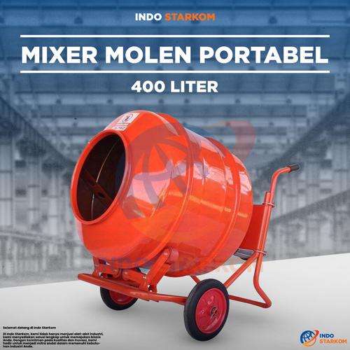 Jual Mixer Molen Portable Engine 400L Mesin Pengaduk Semen Dorong ...