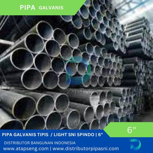 Jual Pipa Galvanis Tipis / Light SNI Spindo 6 inch Panjang 6 m (Free ...